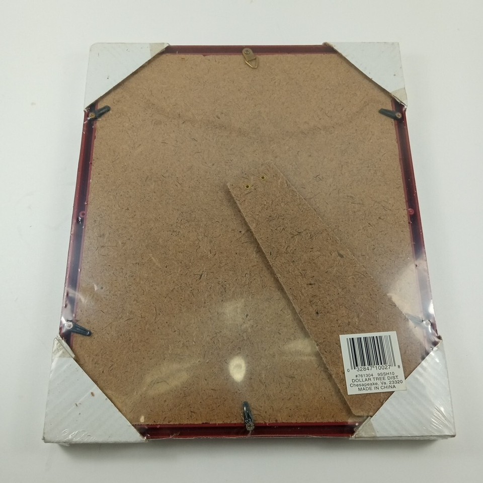 8' X 10' Red Plastic Picture Frame with Wall Mount And Free Standing ...