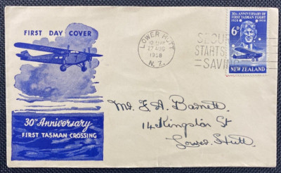 1958 30th Anniversary Kingsford Smith Trans Tasman Flight New Zealand ...
