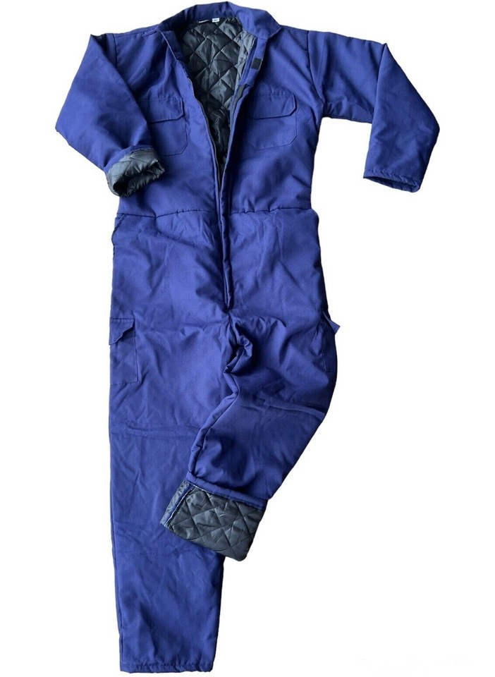 Mens Insulated Quilted Padded Coveralls Workwear Thermal Overalls ...