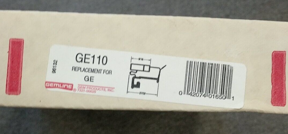 GE110 NEW GEMLINE GE REFRIGERATOR / FREEZER DOOR GASKET IN ORIGINAL ...