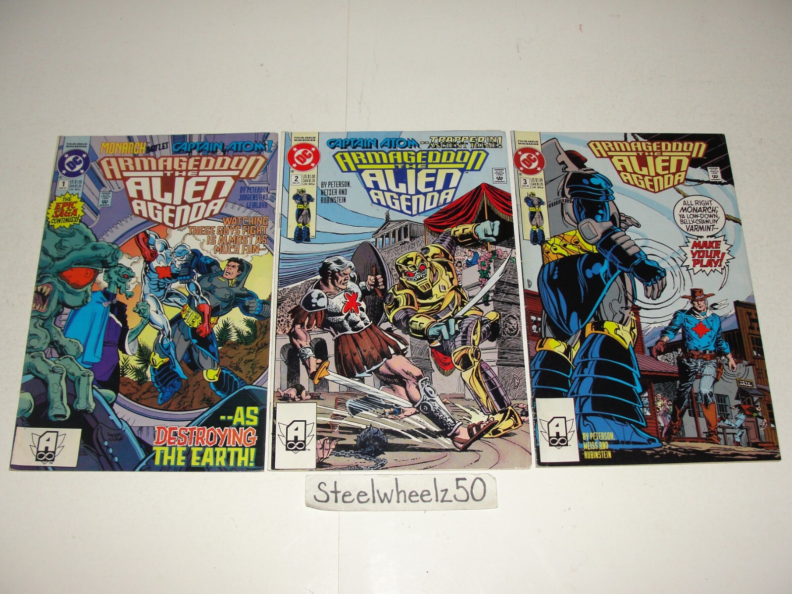 Armageddon The Alien Agenda #1 2 & 3 Comic Lot DC 1991 Captain Atom ...