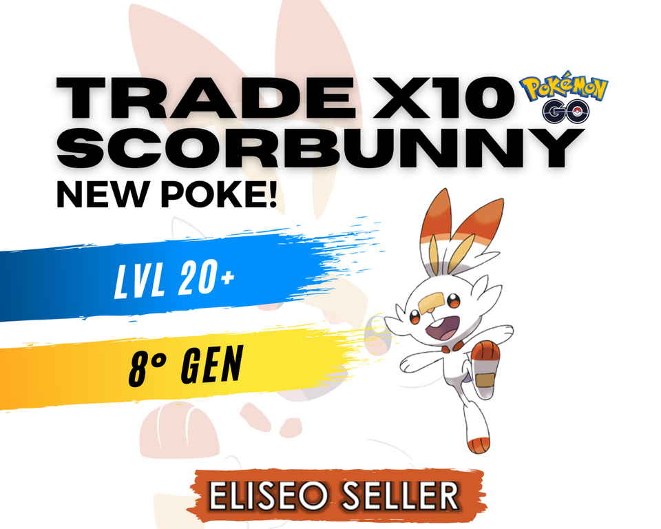 Pokemon Scorbunny x10 GO - Starter 8 GEN - Pack Scorbunny | eBay