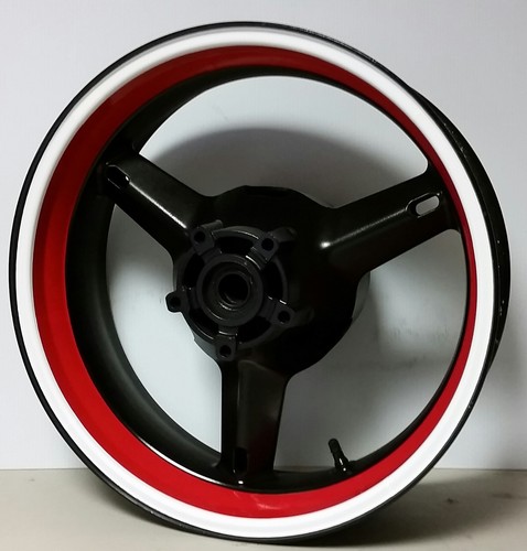 RED WHITE CUSTOM INNER RIM DECALS WHEEL STICKERS STRIPES TAPE GRAPHIC ...