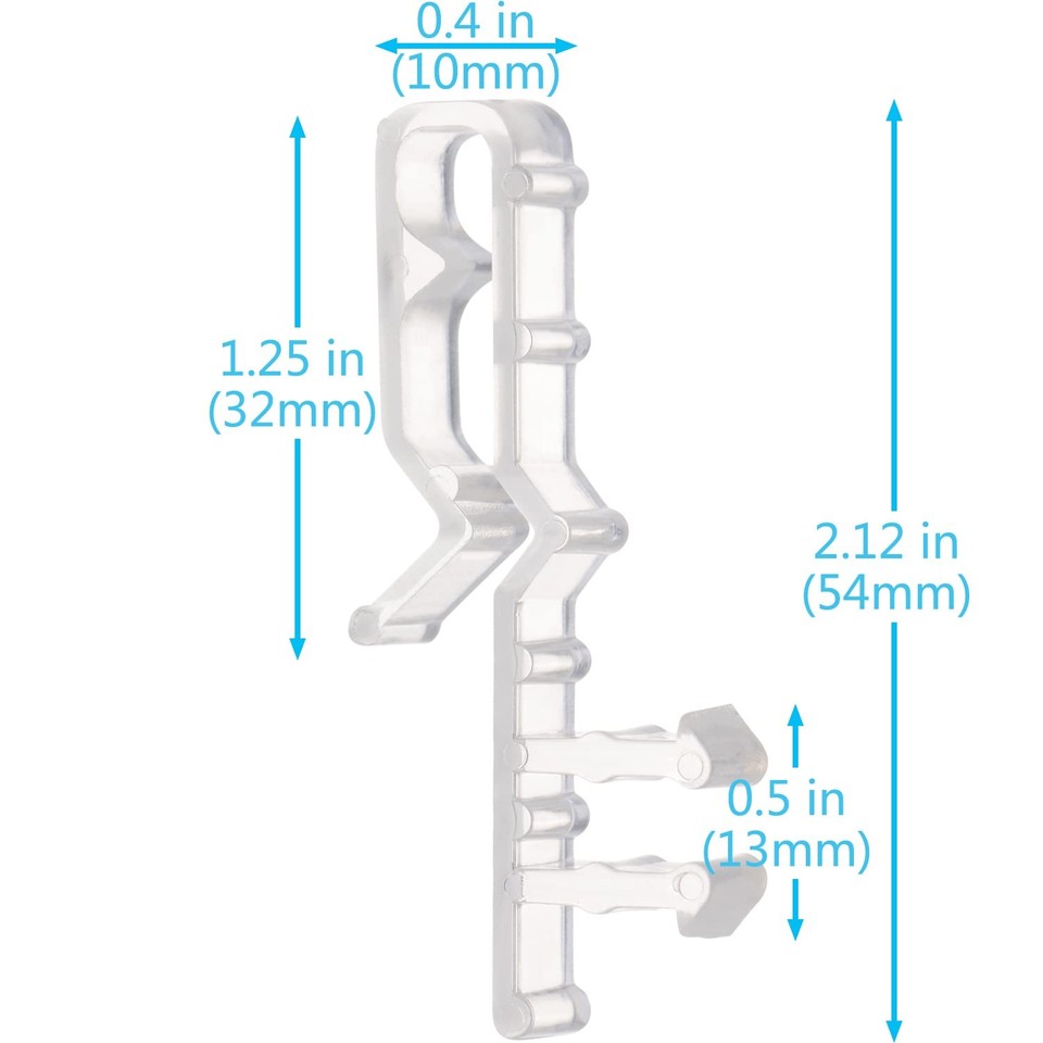 Valance Clips for Blinds 2 Inch Hidden Channel Window Blind Clips Clear ...