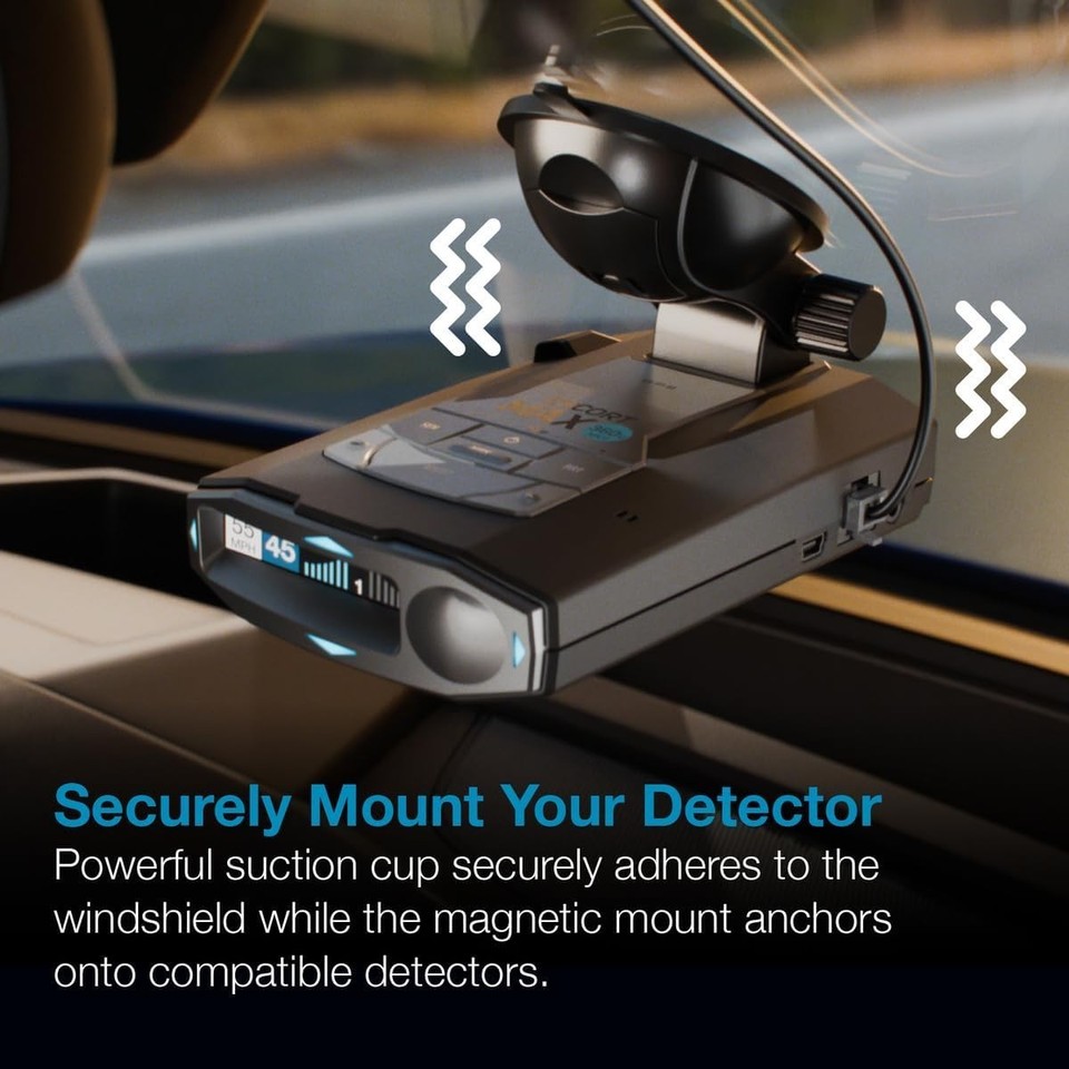 Cobra Original Radar Detector EZ Mag Mount - Stickycup Silicon Suction ...