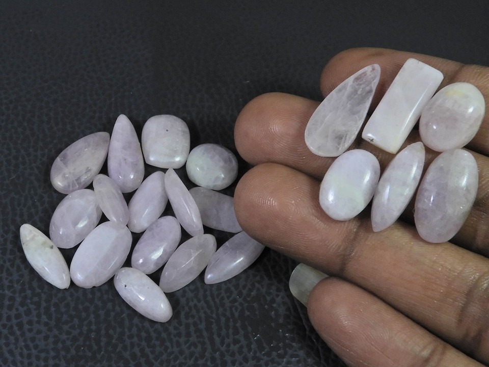 122Cts. Natural Pink Kunzite Mix Cabochon Gemstone 24Pcs Lot | eBay ...