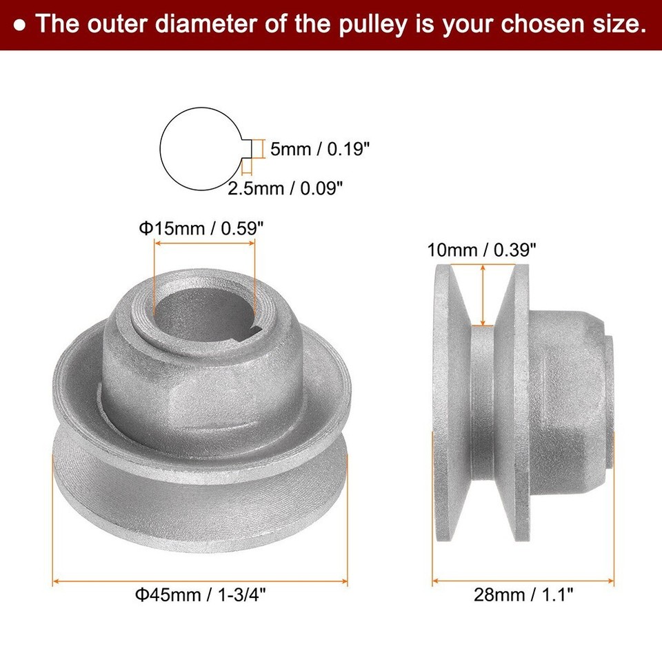 Long lasting 2pcs 45mm Industrial Sewing Machine Motor Pulley for ...
