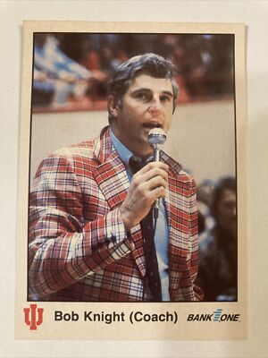 Bob Bobby Knight 1986 Bank One Bill Allee Indiana HOF Coach Rookie Card ...