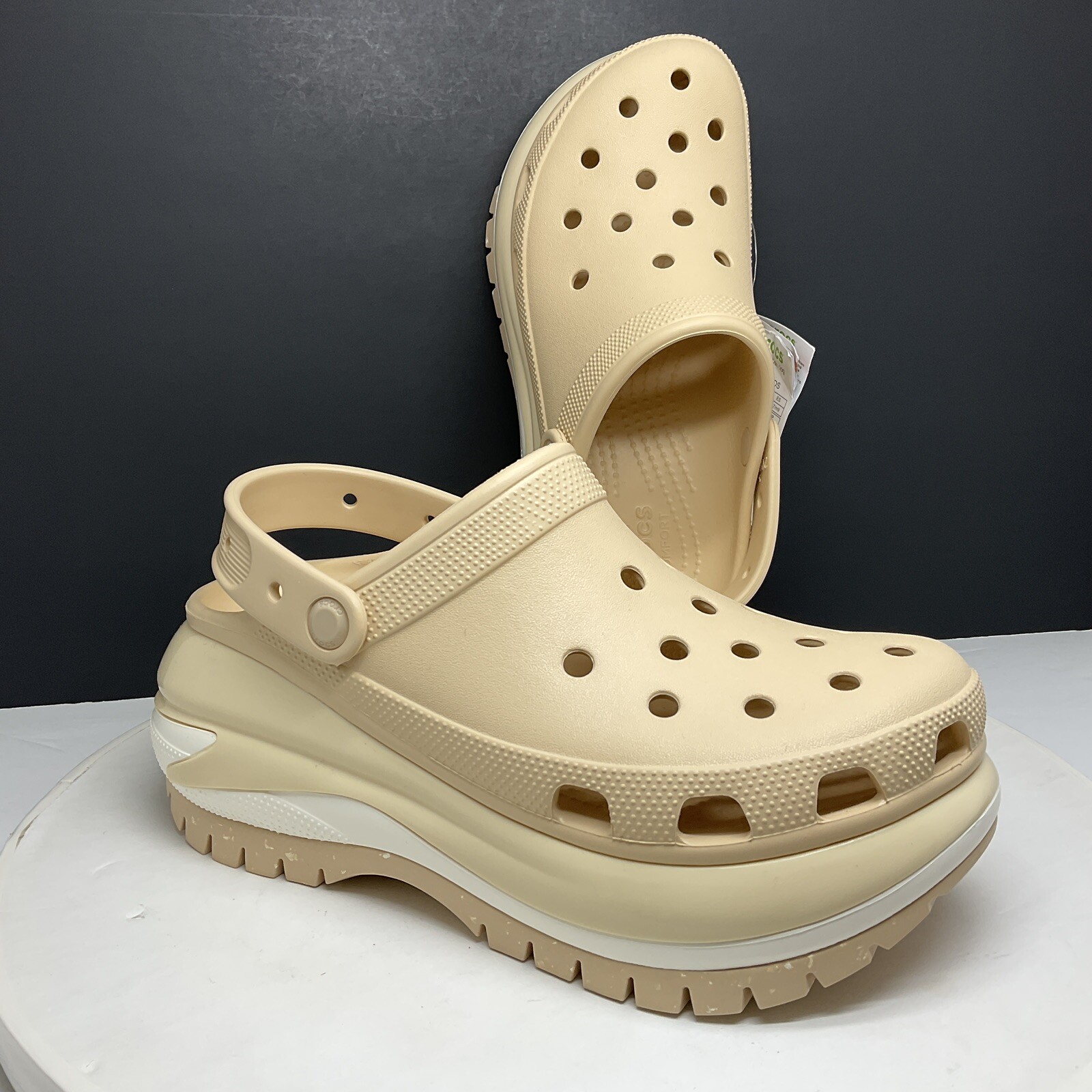 Crocs Shoes Women 9 Men 7 Mega Crush Clogs Chunky Platform Shiitake ...