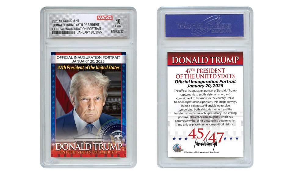 2025 DONALD TRUMP 47th President OFFICIAL INAUGURATION PORTRAIT Card ...