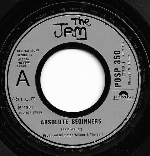 THE JAM - ABSOLUTE BEGINNERS / TALES FROM THE RIVERBANK - 80s MOD ...