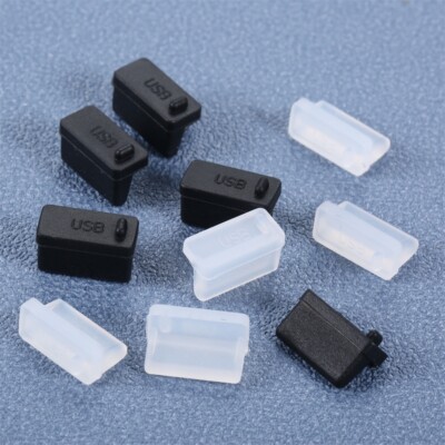 20Pc Silicone USB Cap Port Cover Anti Dust Plugs Protector F Female End ...