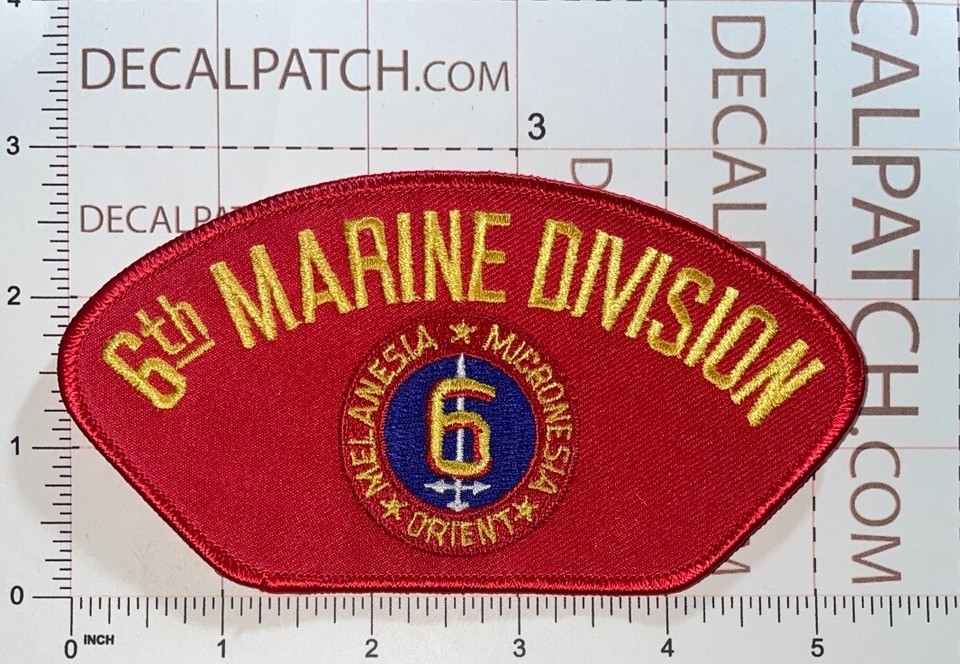 USMC 6th Marine Division Patch Iron-On New B706 | eBay