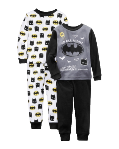 AME Comfortable Batman Themed Boys 4pc Pajama MIX & MATCH Set Size 4T ...