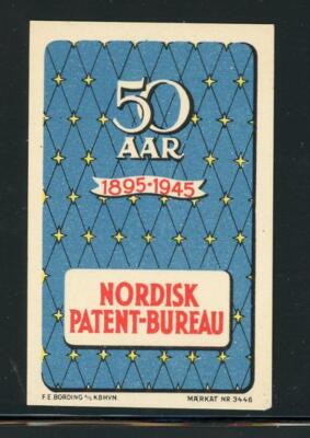 50 Aar 1945 Nordisk Patent-BureauReklamemarke Poster Stamp | eBay