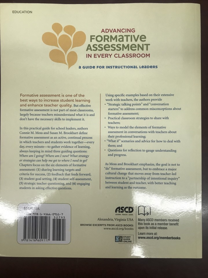 Advancing Formative Assessment in Every Classroom Connie Moss Susan ...