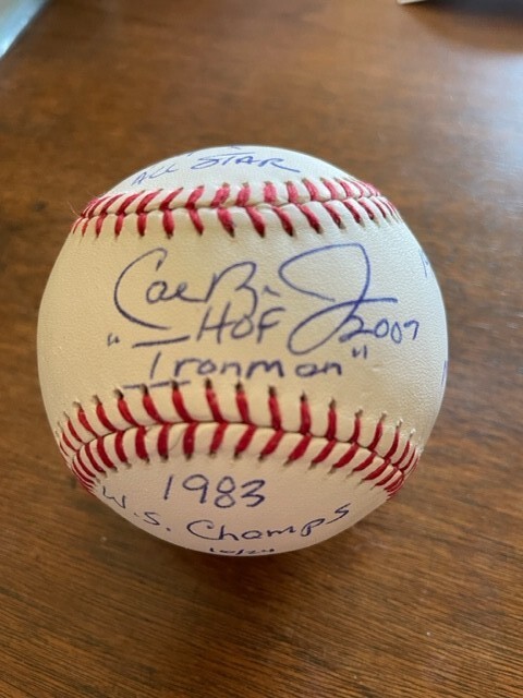 Cal Ripken Jr Autographed Baseball Fanatics Verified #16/24 Hologram ID ...