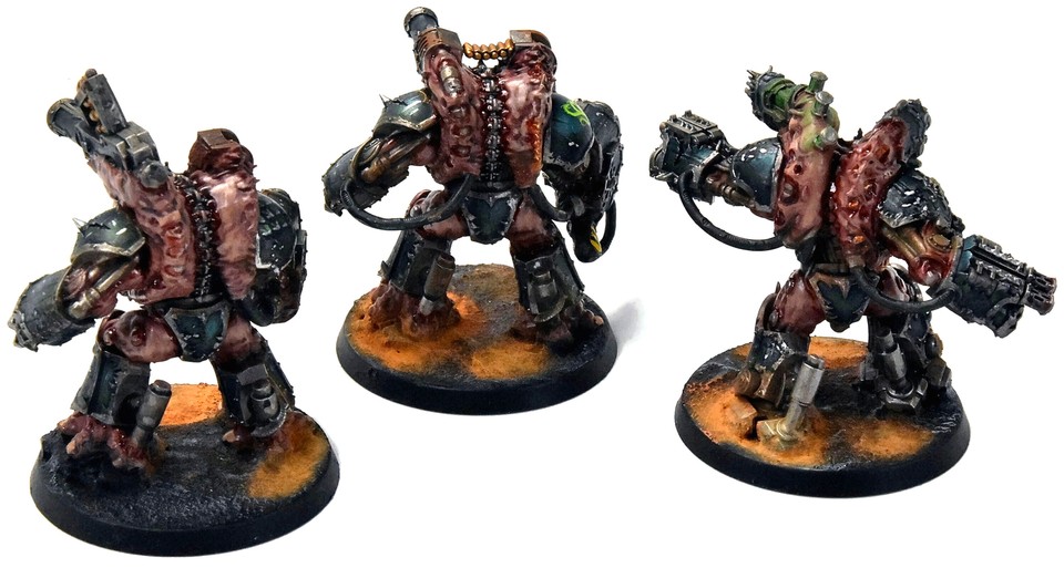 CHAOS SPACE MARINES 3 Obliterators #1 Warhammer 40K WELL PAINTED | eBay