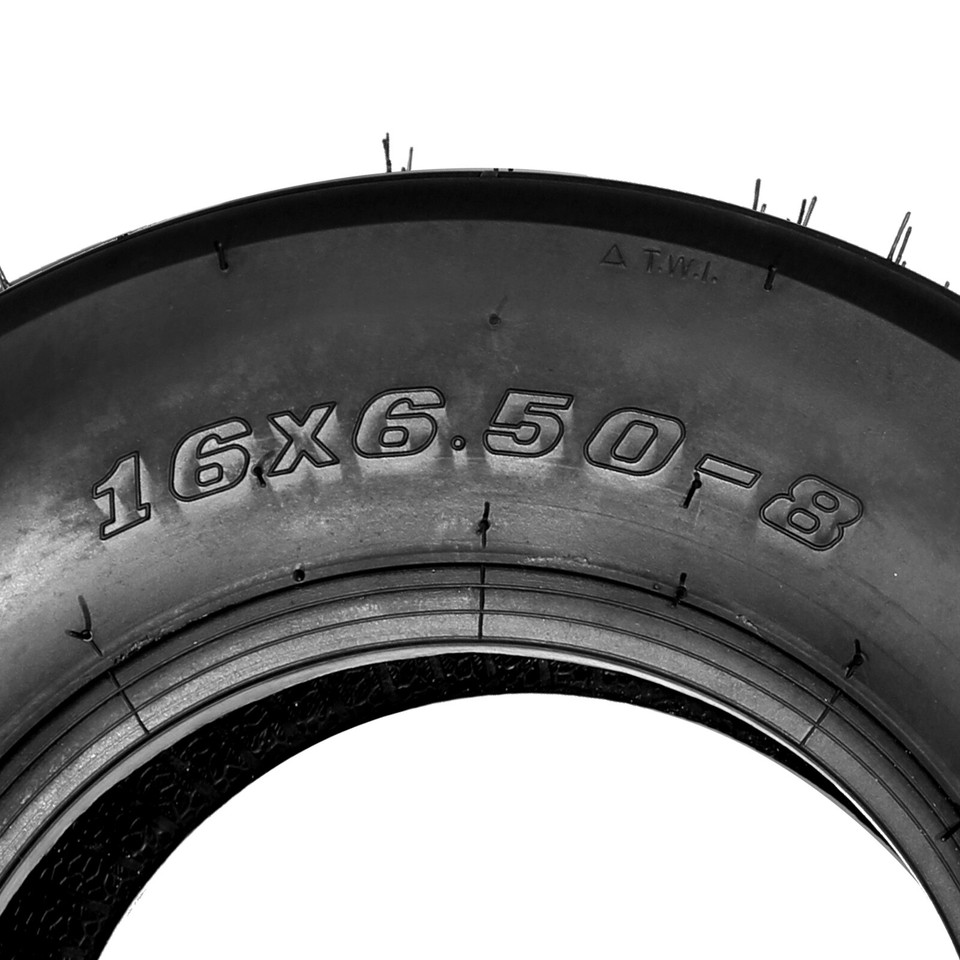 Two 16x6.50-8 16x6.50x8 16x6.5-8 Rib Lawn Mower Tractor Tires 4 Ply ...