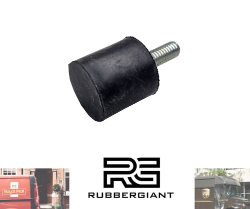 4 x Male Buffer Bump Stop M6 25mm Dia x 30mm Anti-Vibration Rubber ...