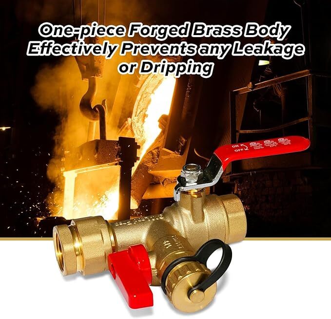 3/4 Inch Tankless Water Heater Isolation Valve Kit Pressure Relief CSA ...
