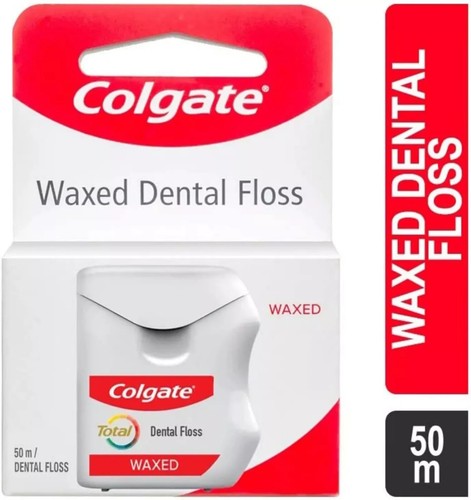 Colgate Total Waxed Dental Floss / Tape 3x50M (Pack of 3, 50M each ...