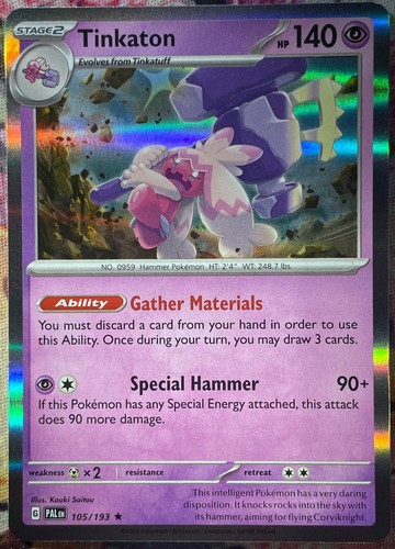 Pokemon TCG - Tinkaton Holo Rare - 105/193 - Paldea Evolved | eBay