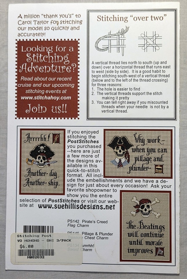 Cross stitch chart: "Yo-ho-ho-ho" pirate Santa design by Sue Hillis ...
