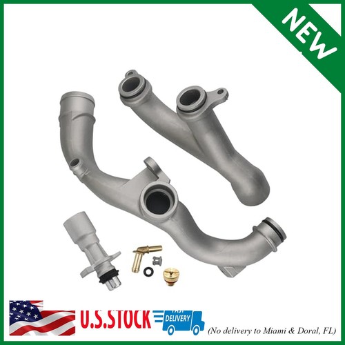 Upgraded Aluminum Coolant Outlet Pipes Kit Compatible with Jaguar,Land ...