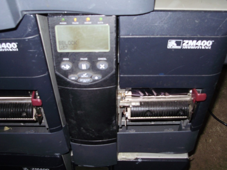 5ea- ZEBRA ZM400 BARCODE LABEL PRINTERS (All Do Power ON) | eBay