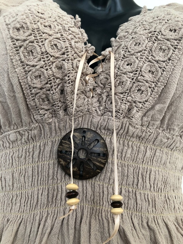 Artisan Peruvian Cotton Boho Gypsy Bohemian Peasant Mayan dress ...