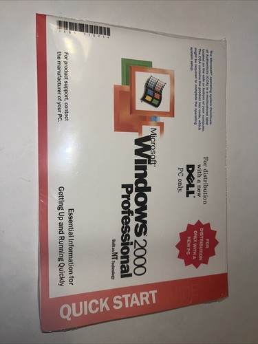 Windows 2000 Professional Installation Disk -Dell- NEW/Sealed - W2K ...
