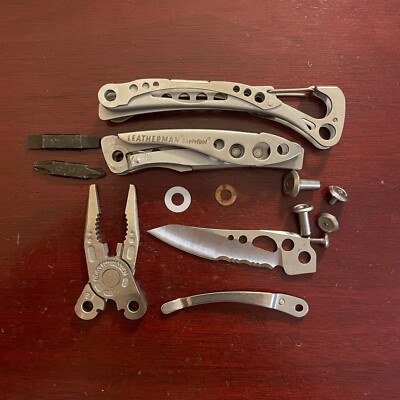 Parts from Stainless Leatherman SKELETOOL: One (1) part for Repair or ...