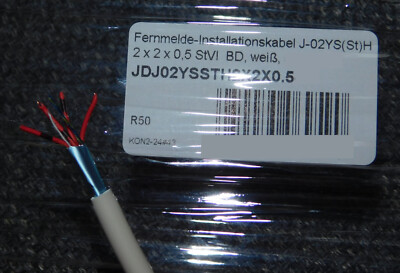 1m VDSL2 Super-Vectoring Leitung Kabel J-02YS(ST)H 2x2x0,5 STVI DB ST ...