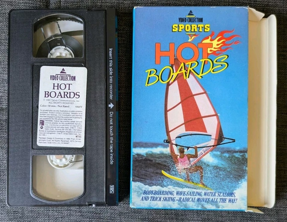 Hot Boards VHS 1986 Prism Sports Body Boarding Wave Sailing Surfing ...