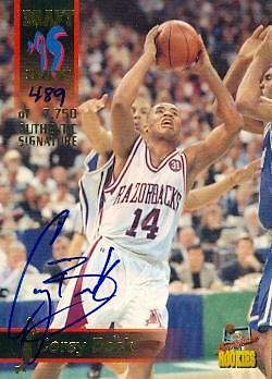 Corey Beck autographed Basketball Card (Arkansas) 1995 Signature ...