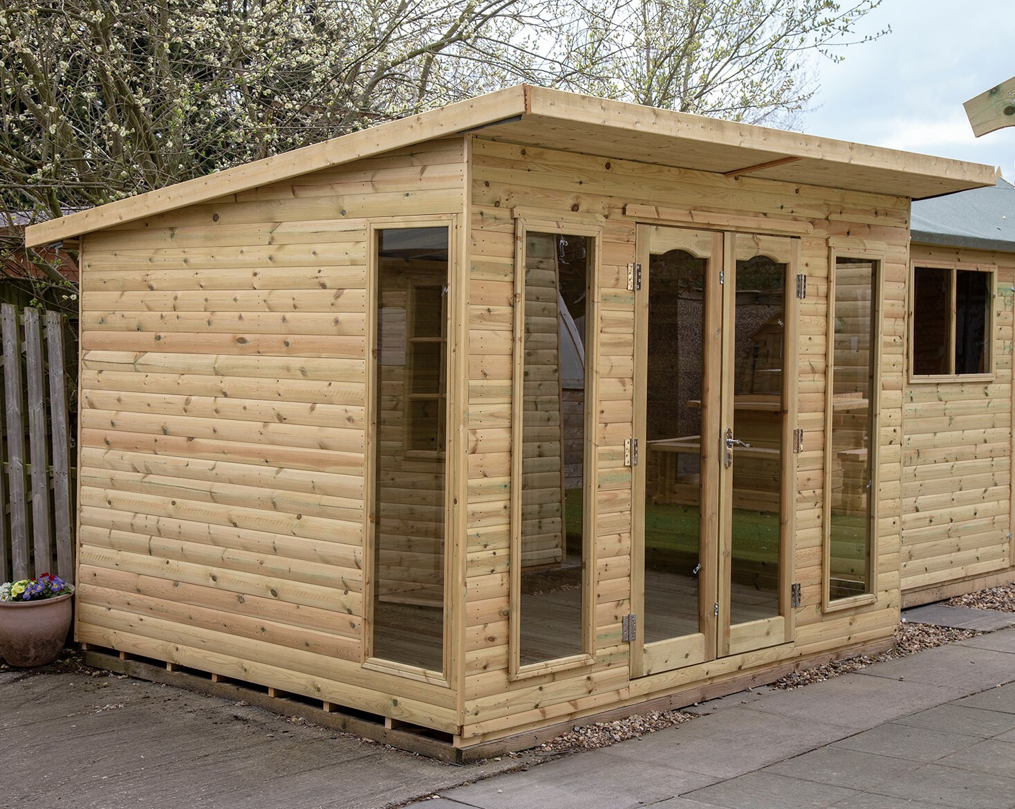 12X6 SUMMERHOUSE GARDEN ROOM TANALISED HEAVY DUTY GARDEN STORAGE SHED ...
