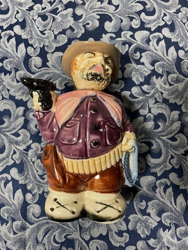 Vtg Cowboy Decanter Western Gun Slinger Japan Outlaw Gangster Orig Cork ...