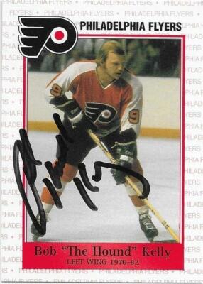 BOB KELLY Autographed Signed Comcast Promo card Philadelphia Flyers COA ...