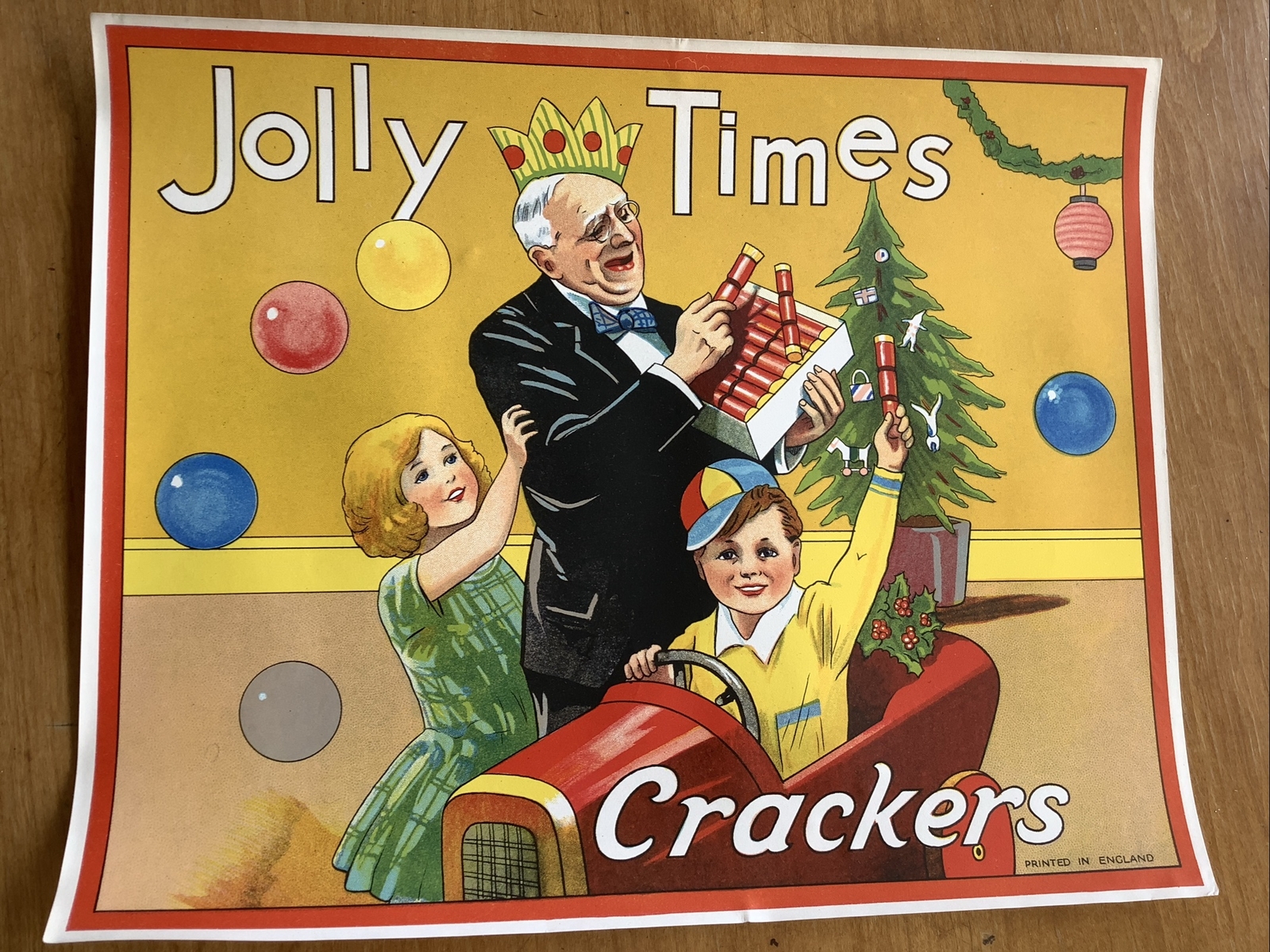 Batger’s Christmas Cracker Label “Jolly Times Crackers” Genuine Vintage ...