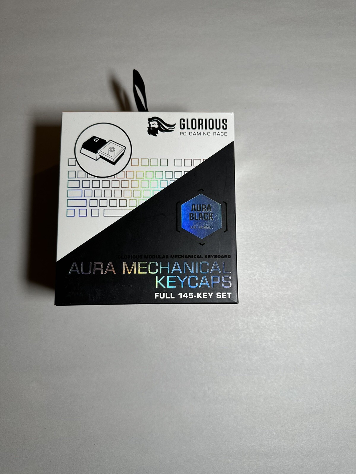 Glorious Aura Mechanical Keyboard Keycaps V2 | Gaming | Black | USB ...
