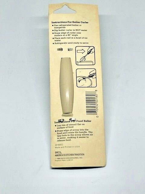 Vintage Double Sided Butter Curler / Food Baller 7.75" Long CHROME EKCO ...