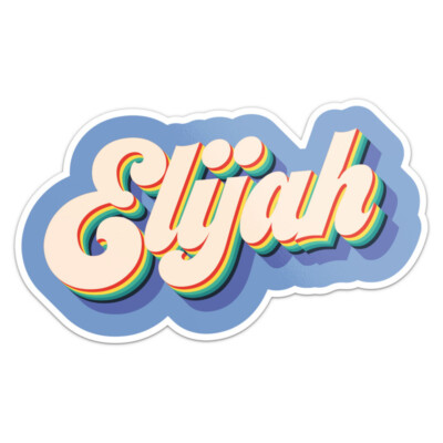Retro Style Elijah Male Name - Waterproof Vinyl Decal Car Bumper ...