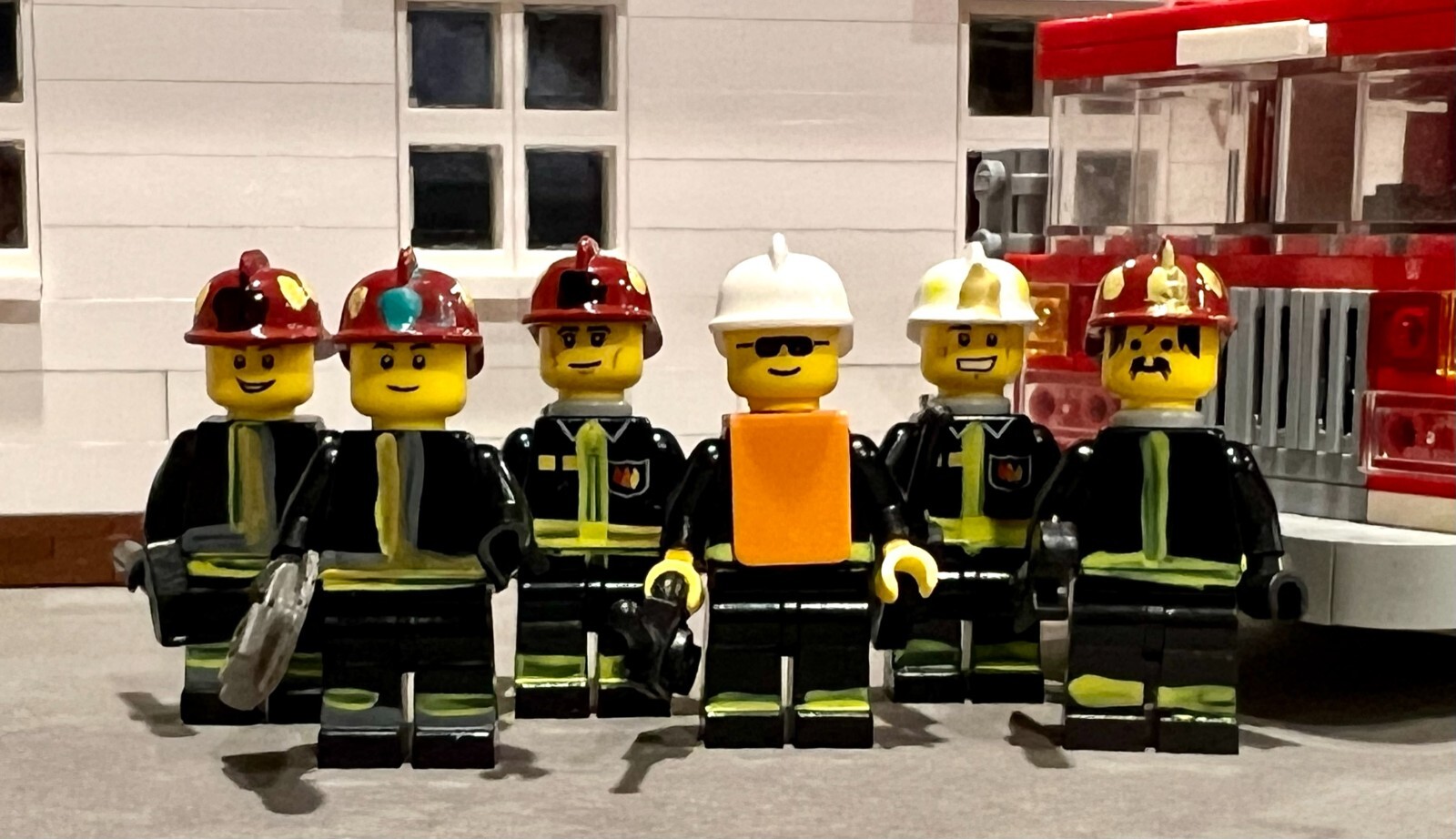 Company of 6 Customized Lego Firefighters | eBay