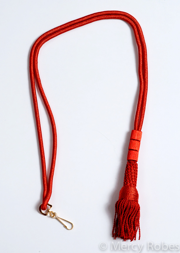 Bishop Tassel Pectoral Cord (Scarlet) Red, 32", Clergy Vestment, Cordon ...