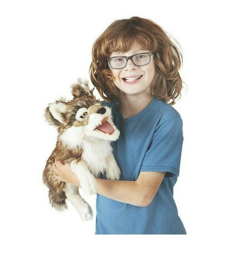 Folkmanis Puppets - Gray Wolf w/Teeth Full-Hand Puppet NWT *RETIRED* | eBay