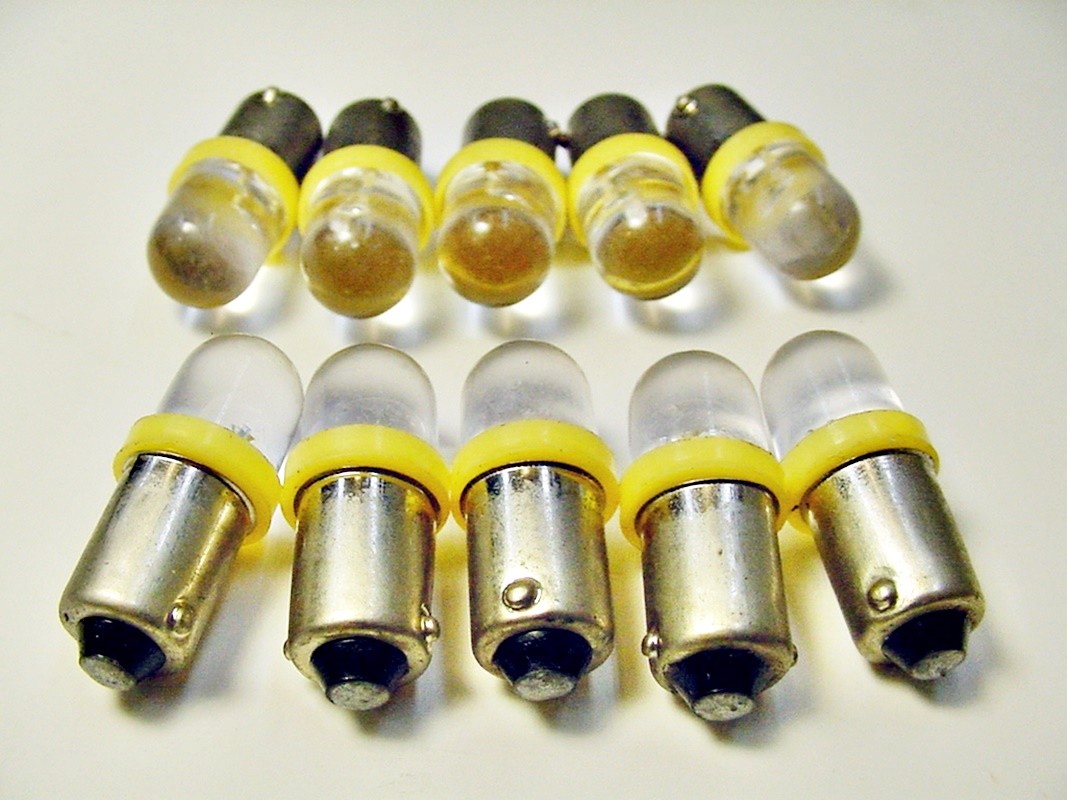 10 Ford Linc Merc Yellow LEDs Instrument Panel 1815 Lights Bulbs Domes ...