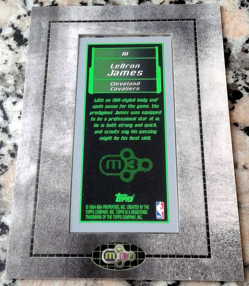 LEBRON JAMES 2003 Topps Matrix Minis Framed #1 Draft Pick Rookie Card ...