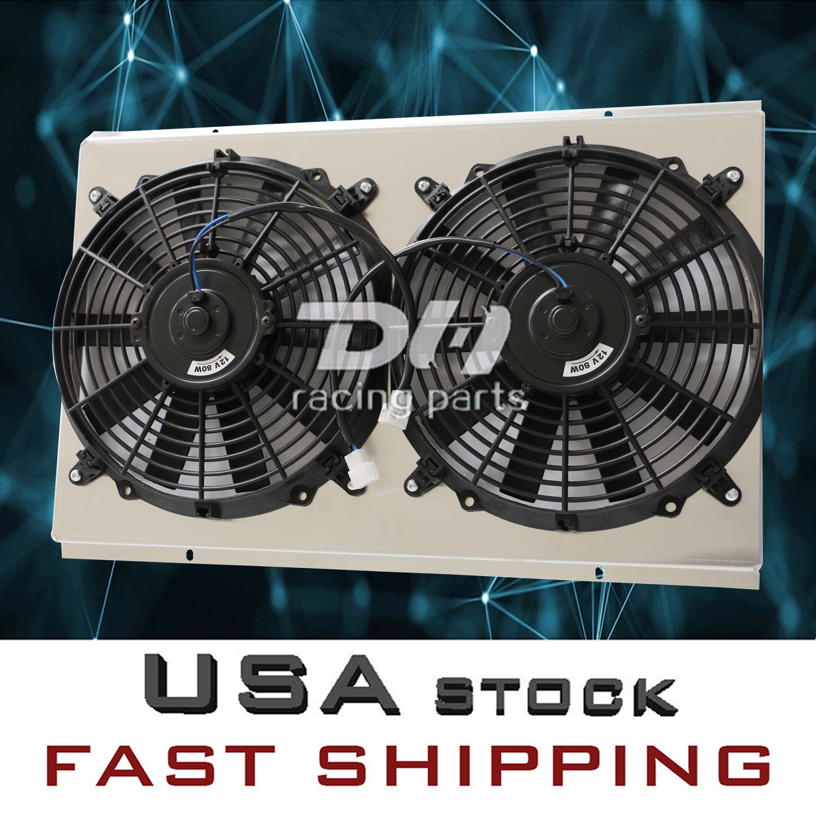 Aluminum Shroud+Fans For Chevy 1982-2002 S10 Blazer/84-90 Corvette V8 ...