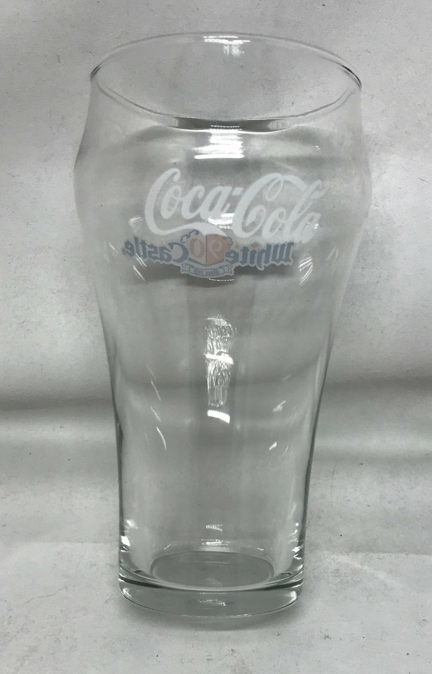 Set of 8 White Castle 90th Anniversary Logo Coca Cola Clear Glasses ...